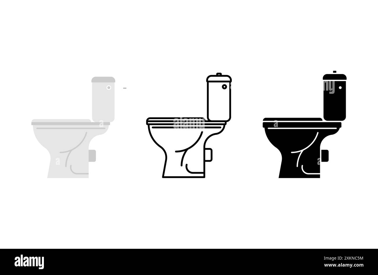 Toilet pot set. WC symbol. Toilet icon Stock Vector Image & Art - Alamy