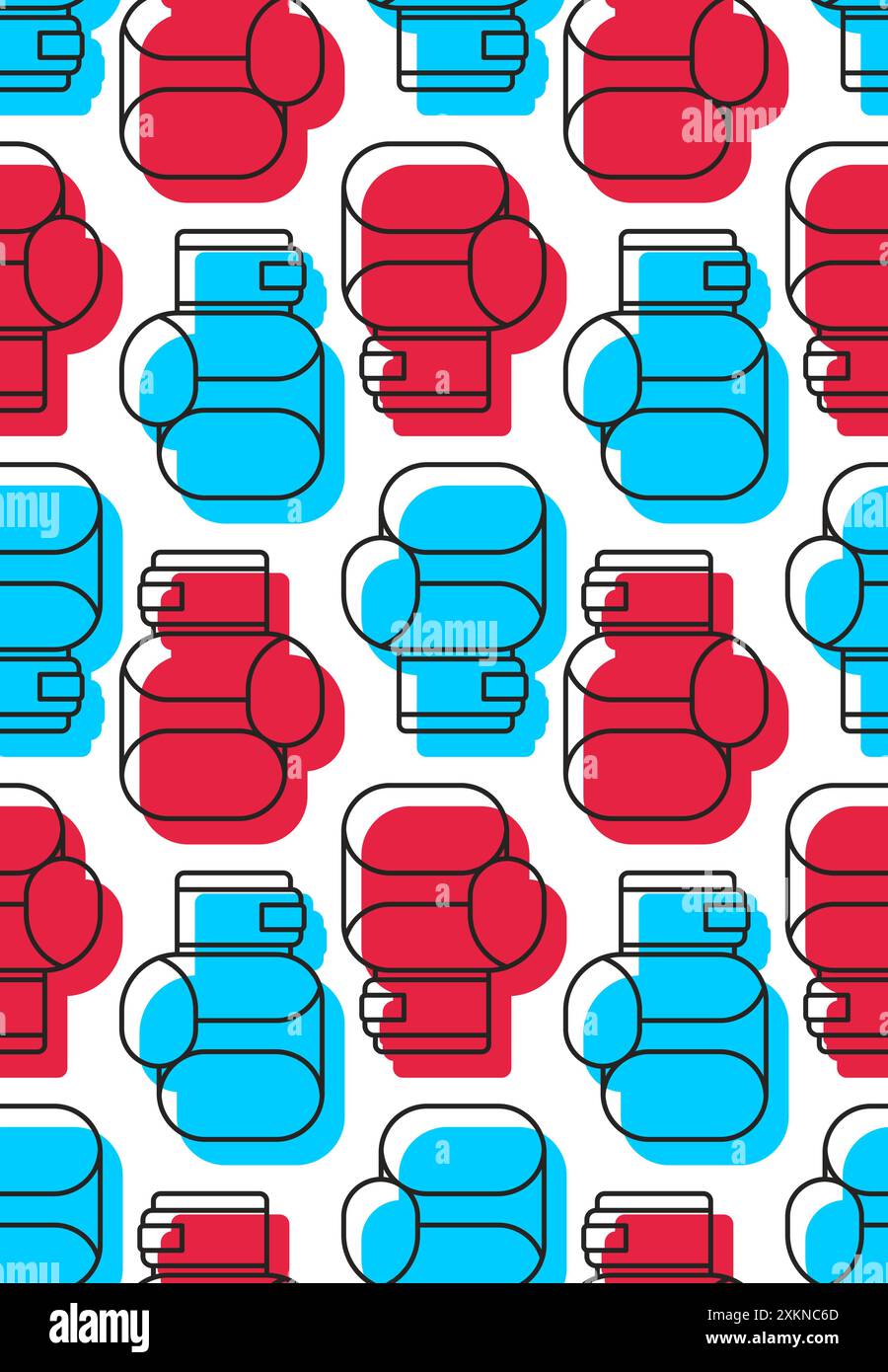 Boxing glove pattern seamless. boxing accessory background. Boxer ...
