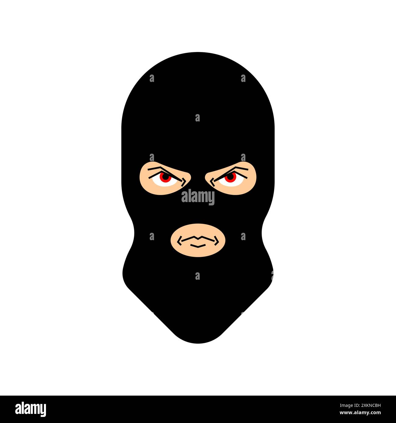 Balaclava criminal sign. Fraudster face in mask Stock Vector Image ...