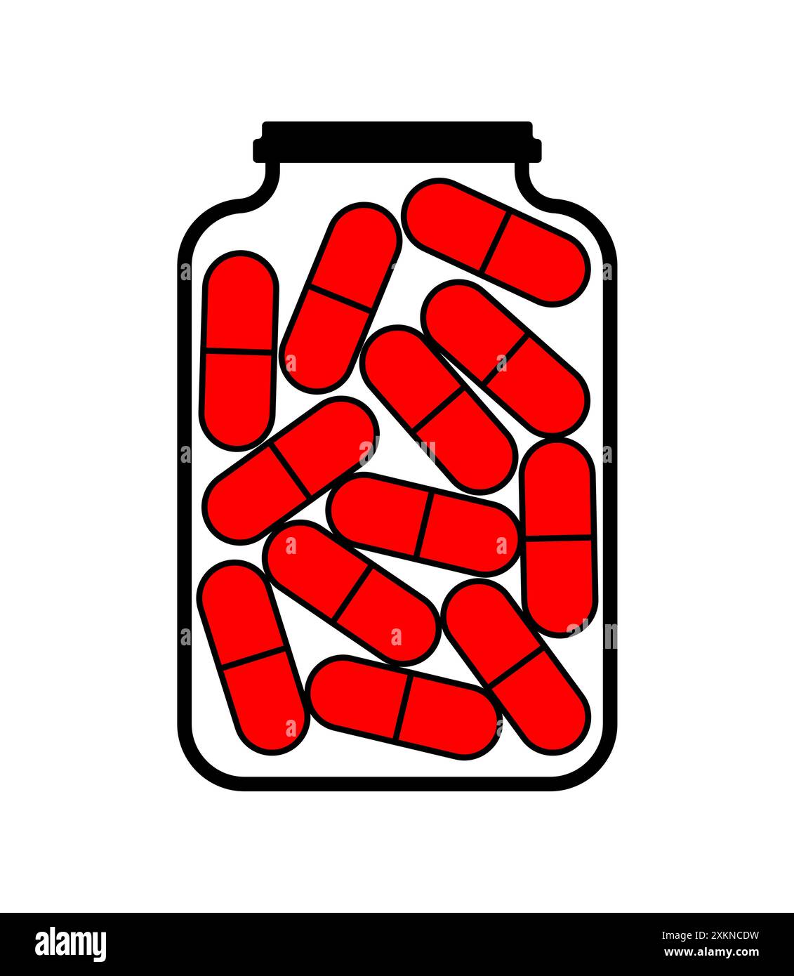 Pills in white jar Cut Out Stock Images & Pictures - Alamy