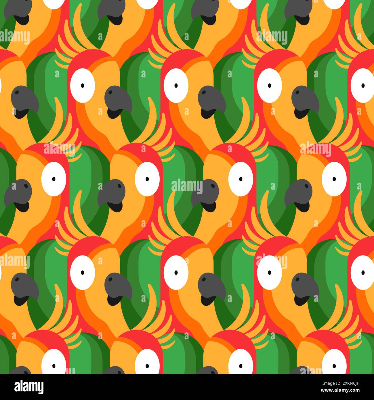 Parrot pattern seamless. popinjay background. Ornament of kids fabric ...