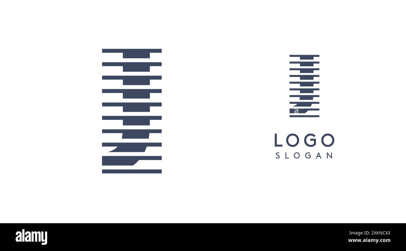 Striped B Logo Premium Vector | Web Hexagon With Striped Color For