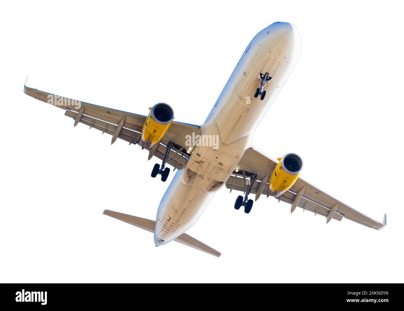 Modern airplane on isolated white background Stock Photo - Alamy