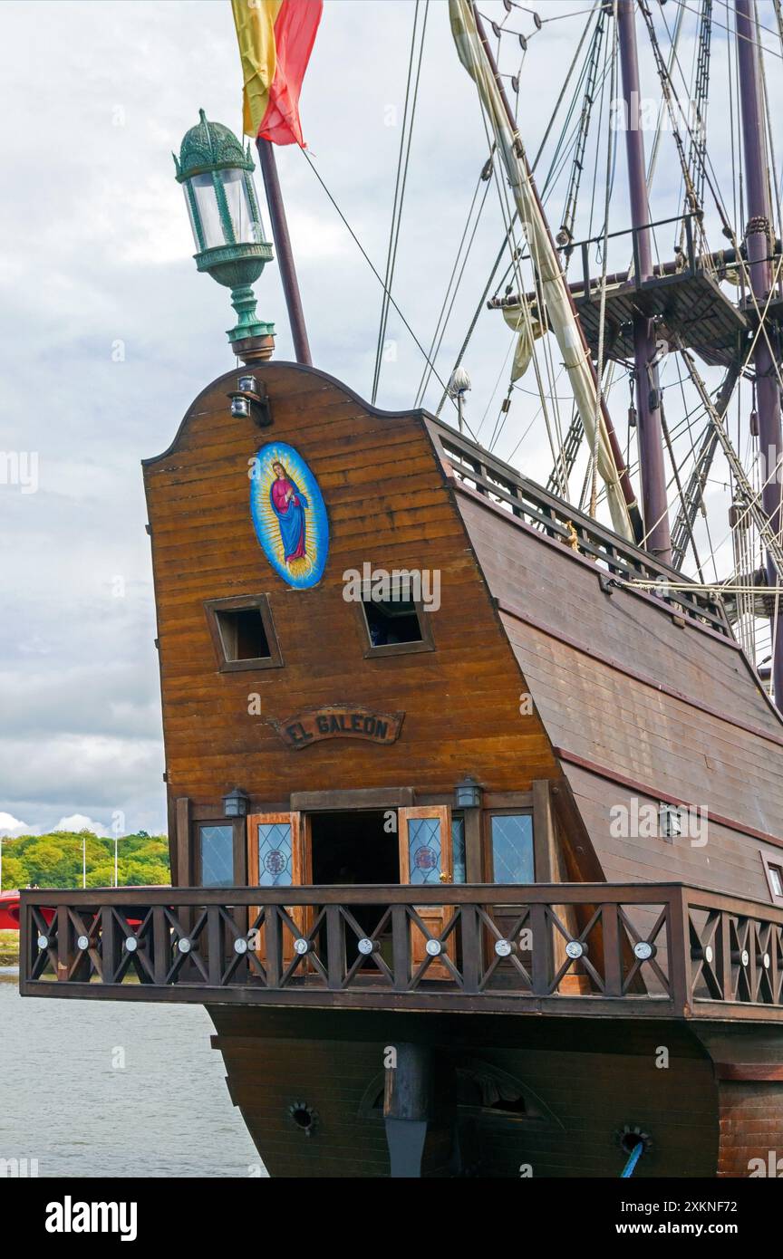 The ship Galeon Andalucia at the dock: replica of a 17th century ...