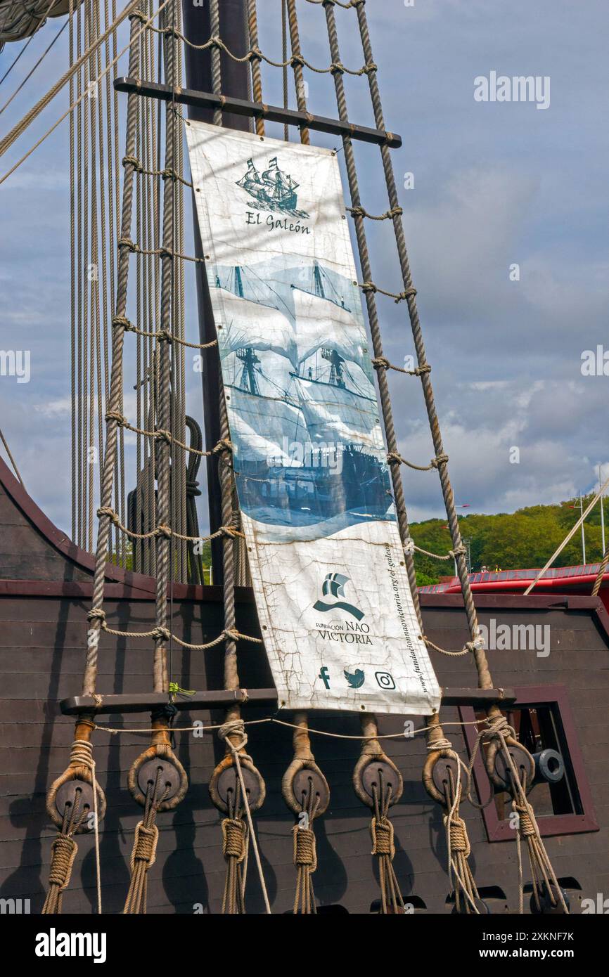 The ship Galeon Andalucia at the dock: replica of a 17th century ...