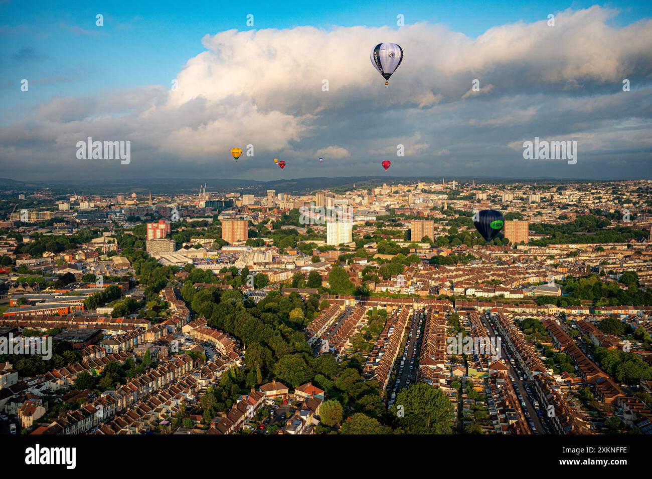 Hot air balloons over Bristol during a preview of the 46th Bristol ...