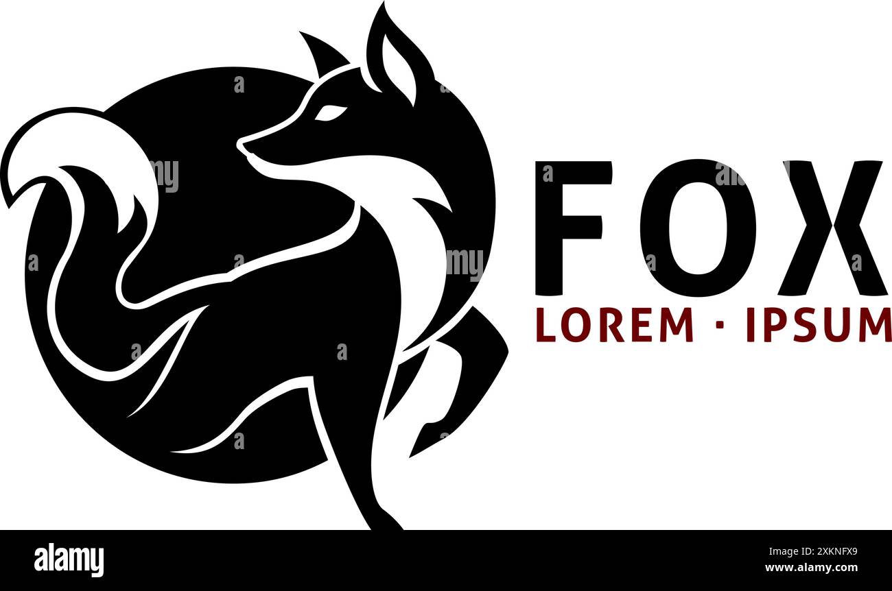 Fox Animal Design Icon Mascot Illustration Concept Stock Vector Image ...