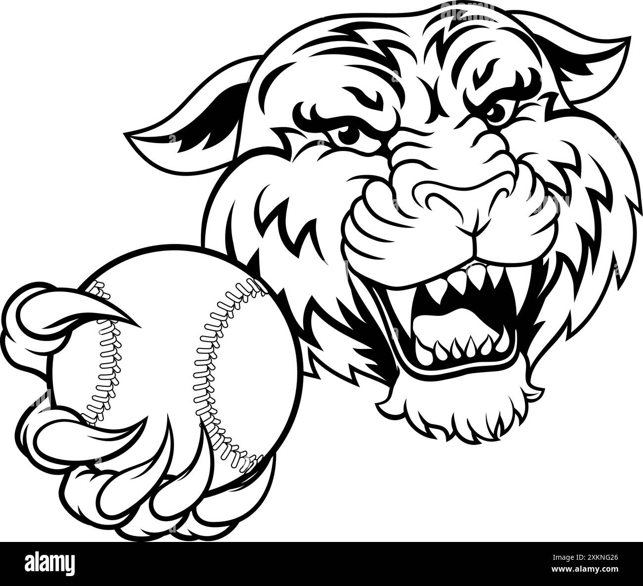 Snarling tiger illustration Stock Vector Images - Alamy