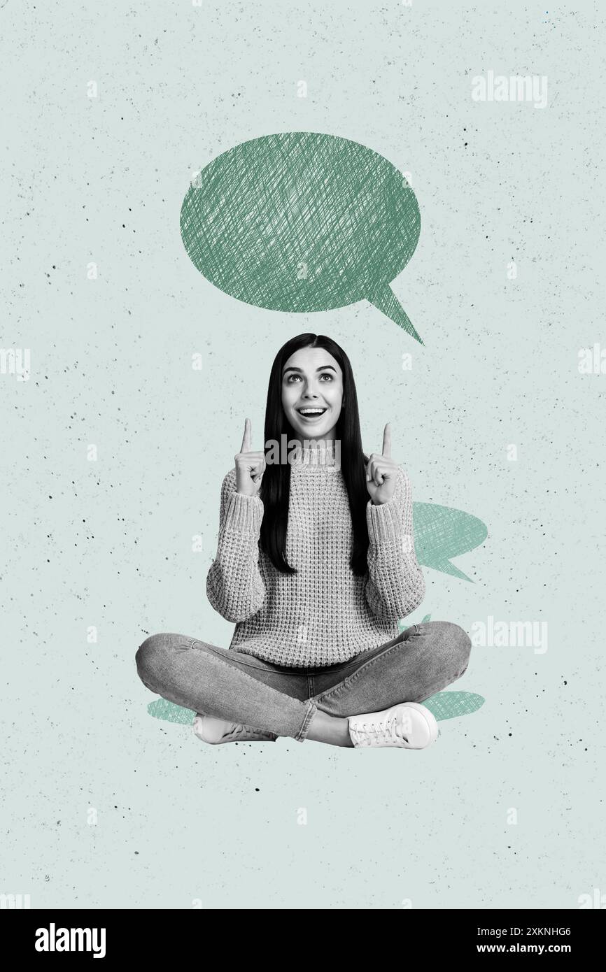 Young woman presenting cloud hi-res stock photography and images - Alamy