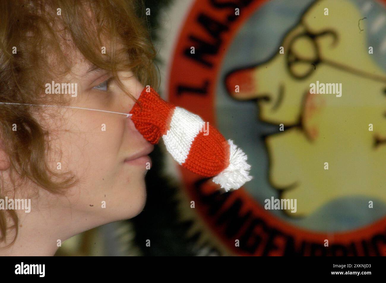 a person smelling with his nose, human perceiving smells and scents a ...