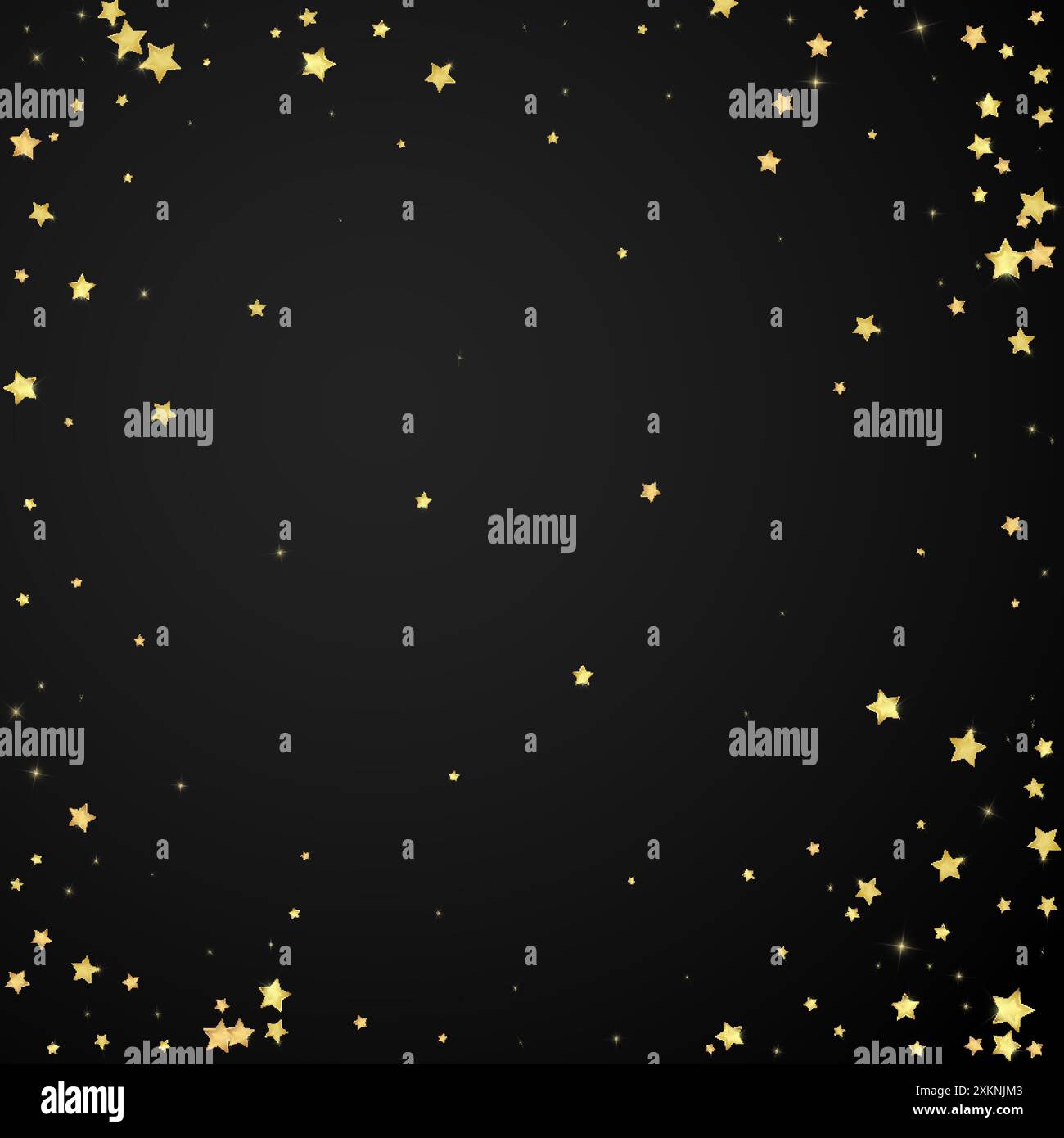 Magic stars vector overlay. Gold stars scattered around randomly ...