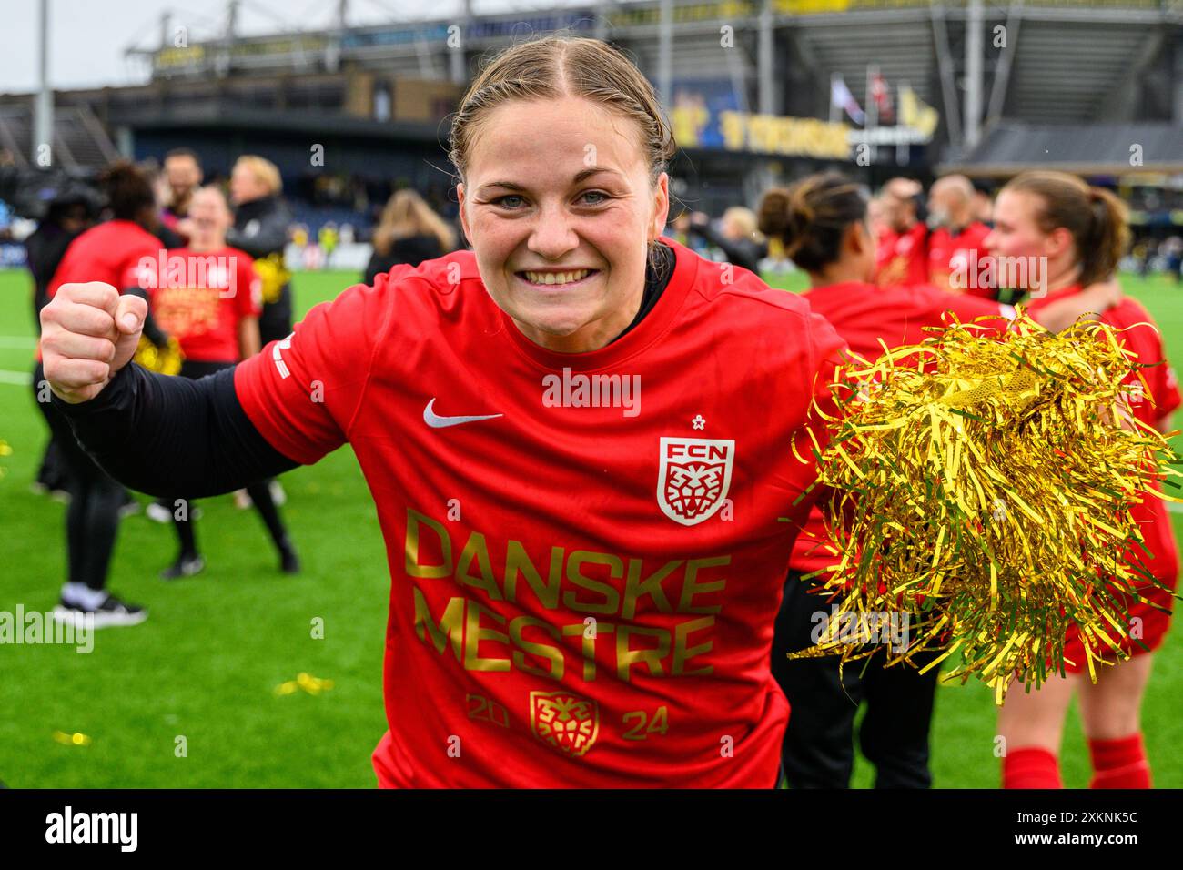 Broendby, Denmark. 15th, June 2024. Amanda Brunholt of FC Nordsjaelland ...
