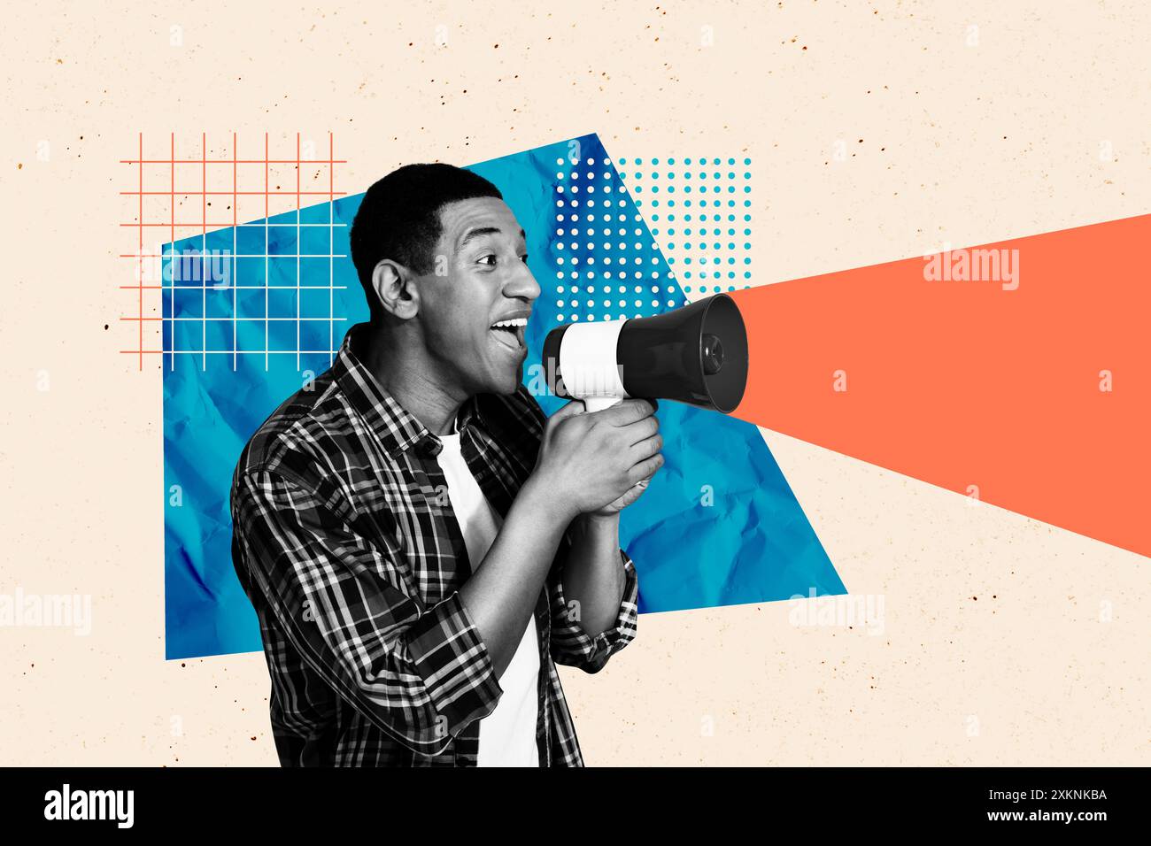 Trend artwork composite sketch image collage of copyspace young man ...