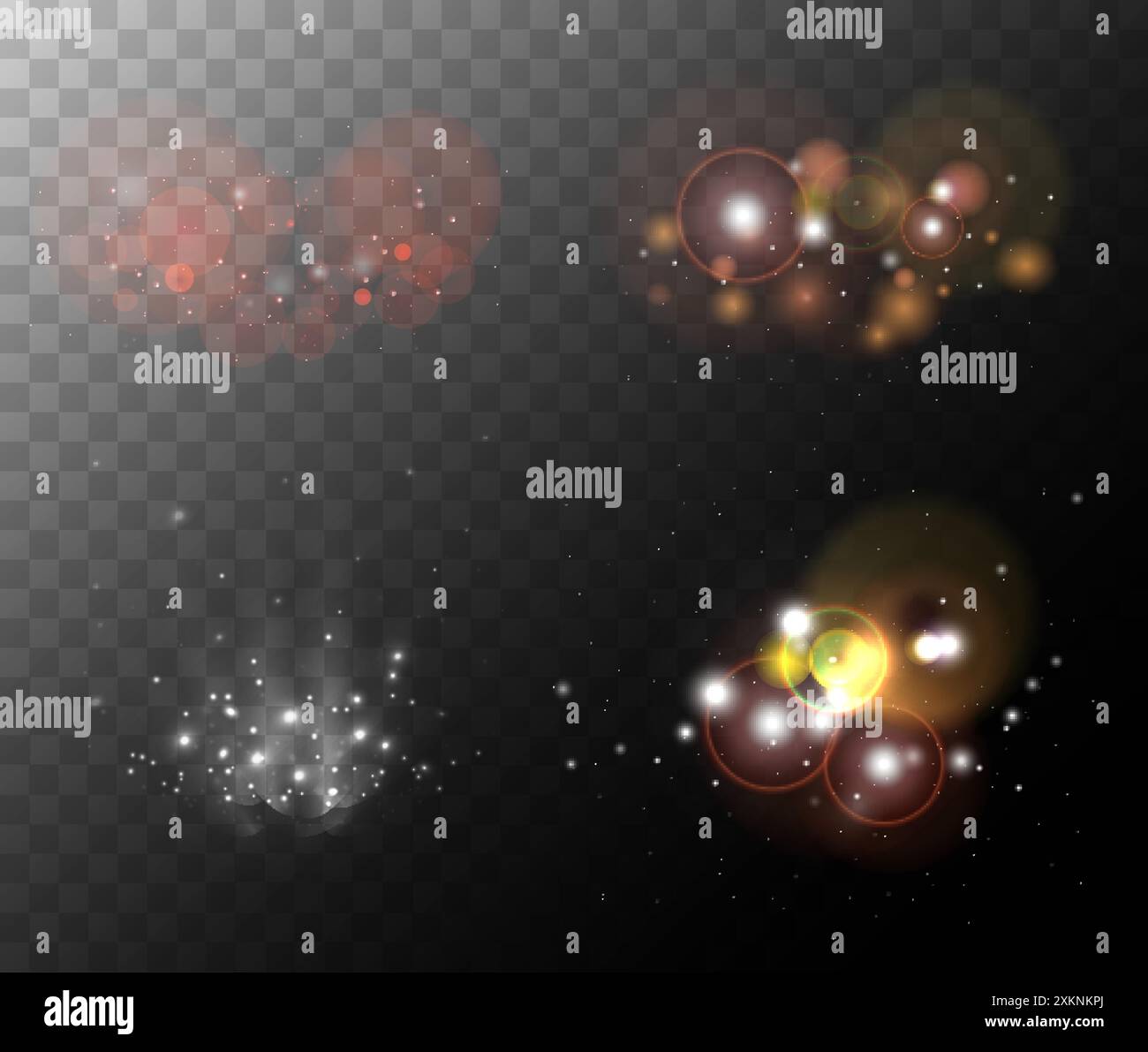 Vector set of light effects. Collection of bright effects, sparkles on ...