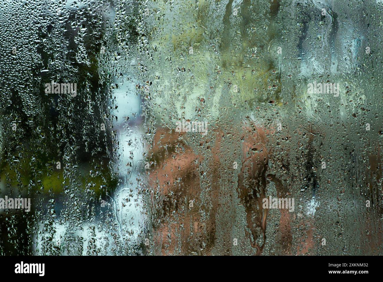 the background of wet glass condensation on the window Stock Photo - Alamy