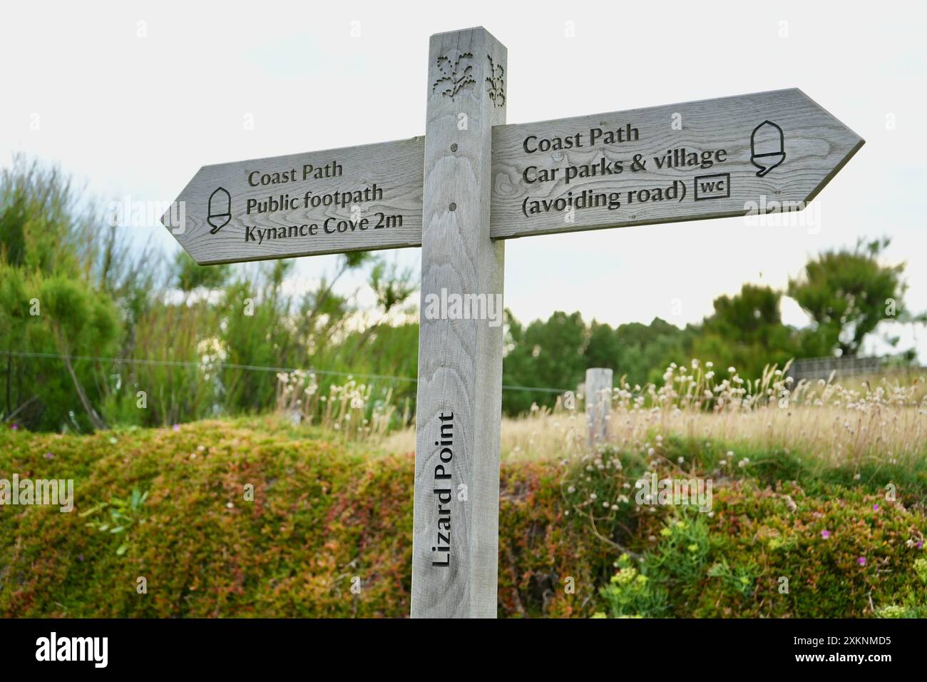 Coastal path sign with local information Stock Photo - Alamy