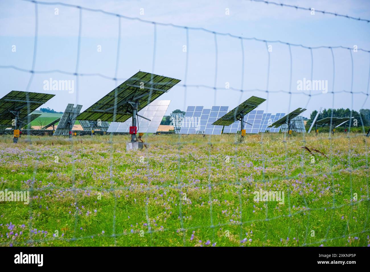 Photovoltaik Anlage auf einem Feld, Bayern, Deutschland Editorial use ...