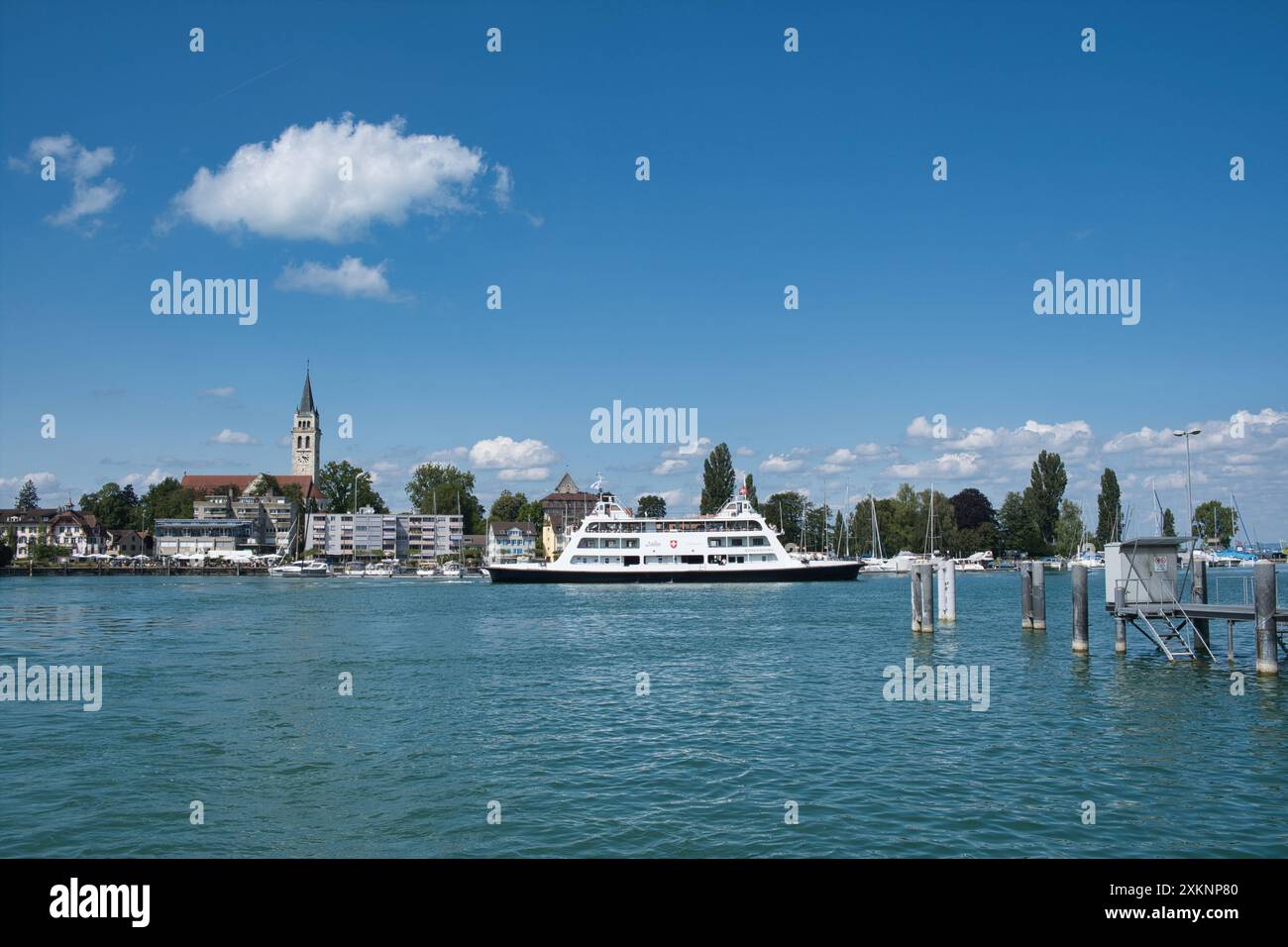 Bodensee, Autofähre Romanshorn im Hafen von Romanshorn *** Lake ...