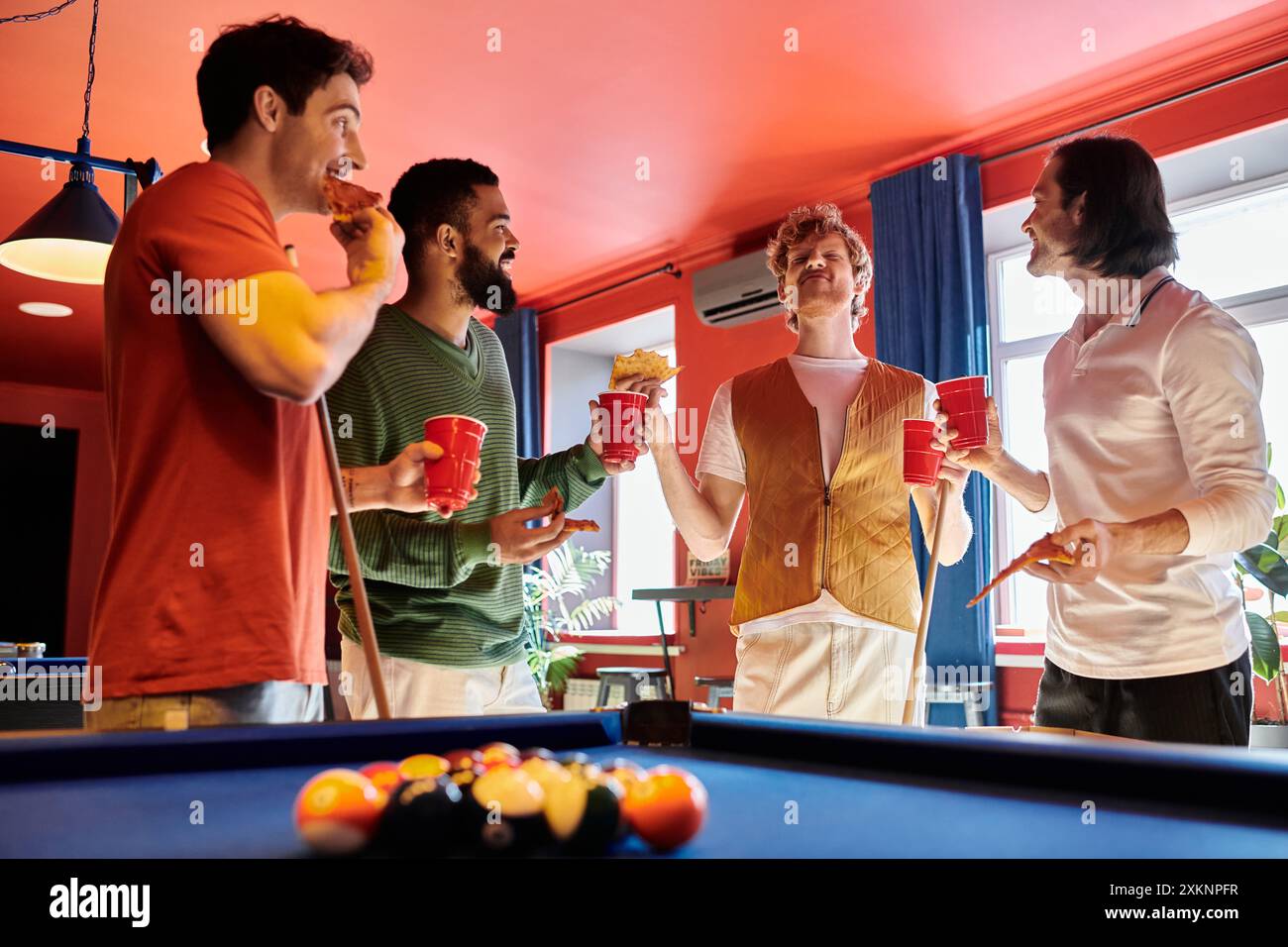 Playing billiard pool game hi-res stock photography and images - Alamy