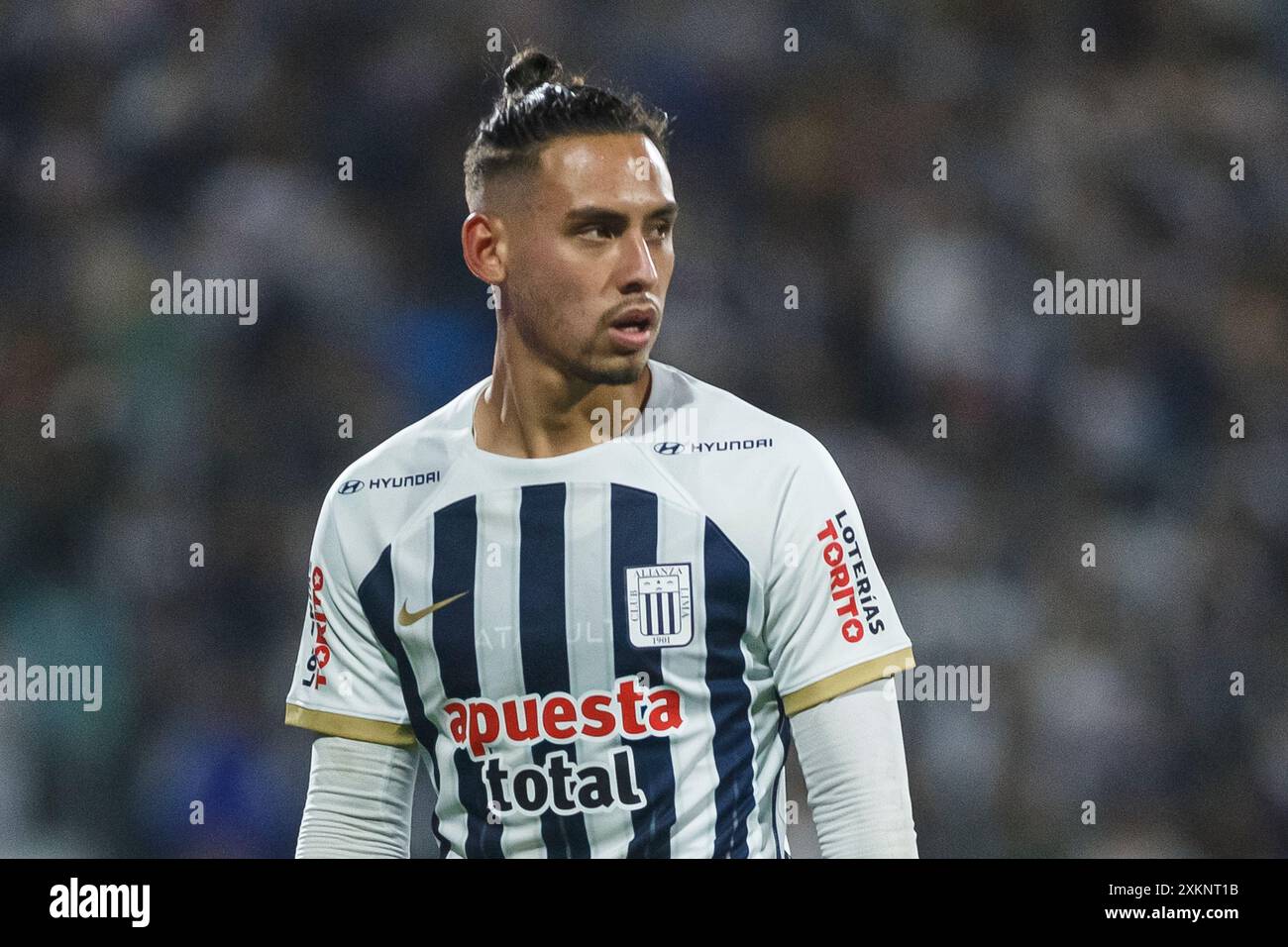 LIMA, PERU - JULY 20: Erick Noriega of Alianza Lima during Liga 1 match ...