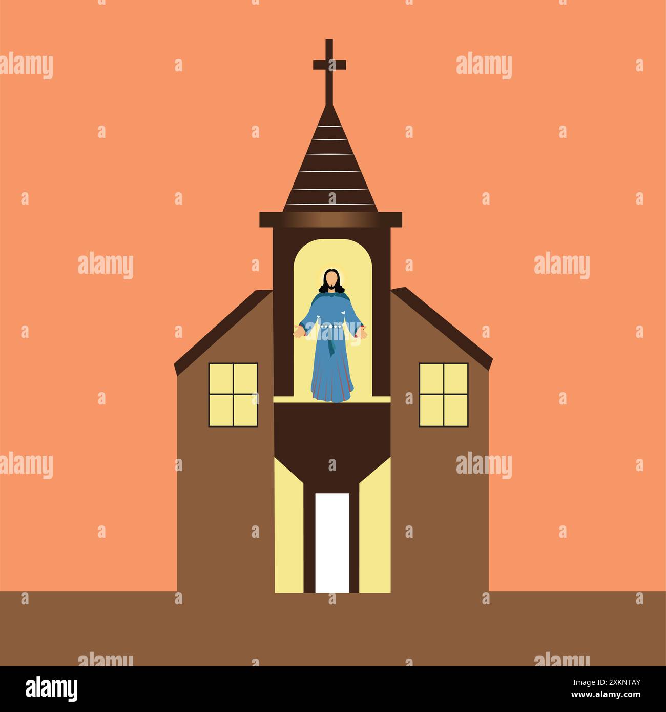 Vector illustration of church Stock Vector Image & Art - Alamy