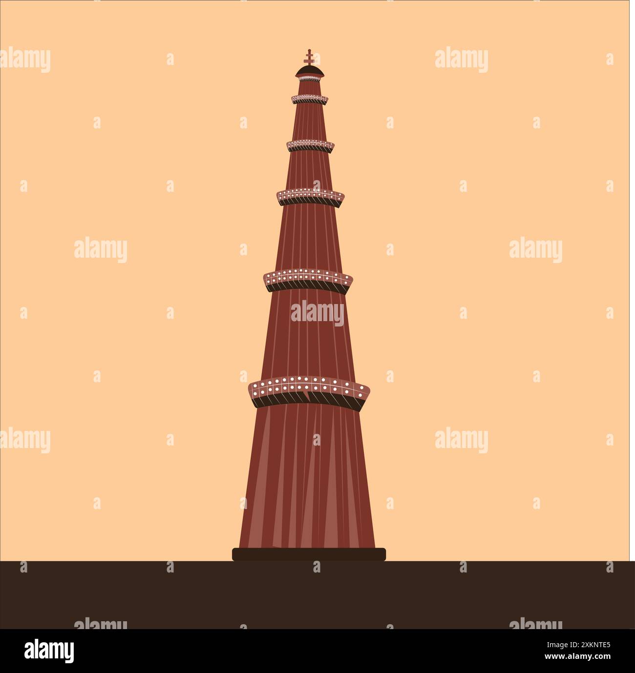 Qutub tower Stock Vector Images - Alamy