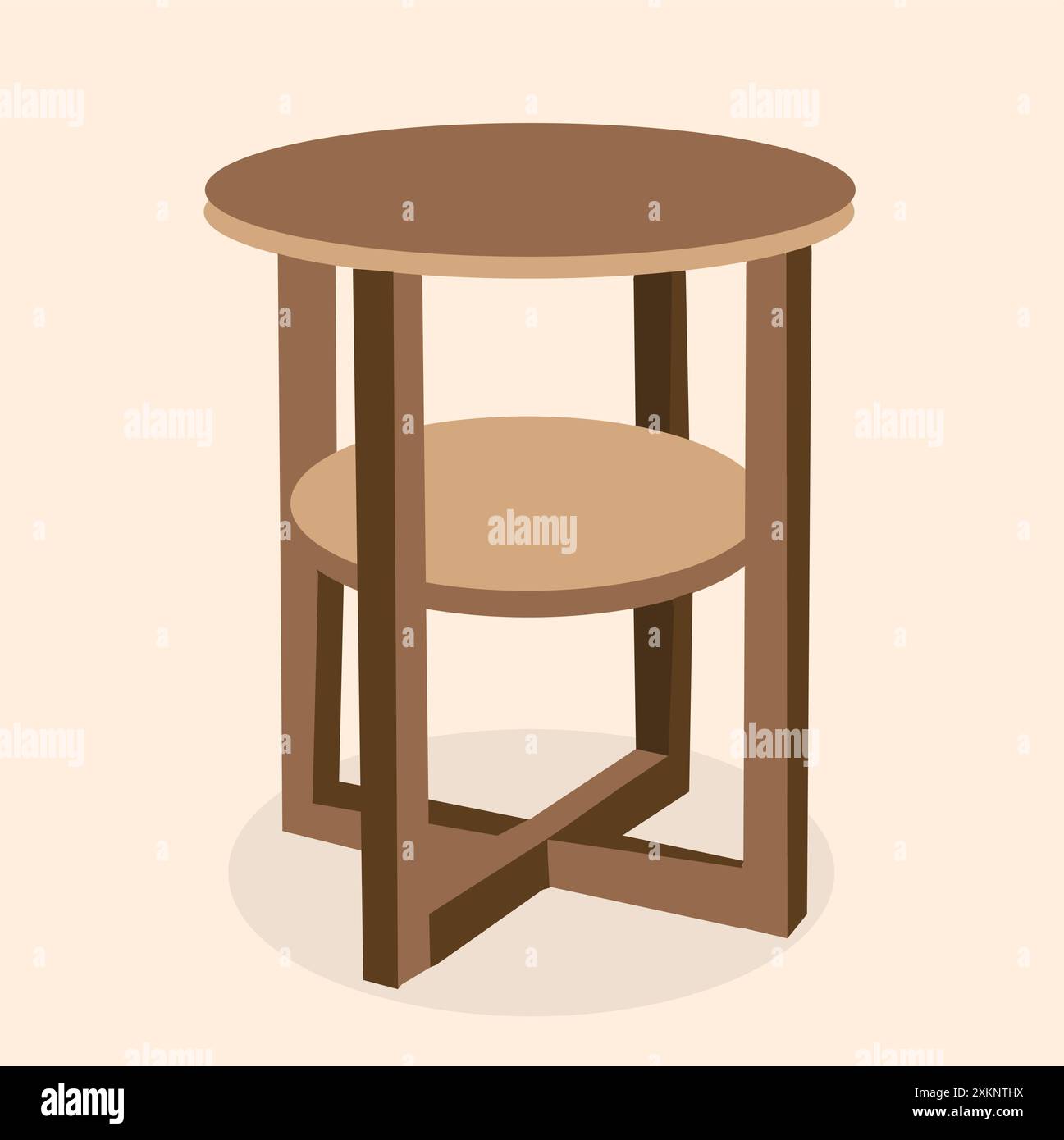 Vector illustration of round stool Stock Vector Image & Art - Alamy
