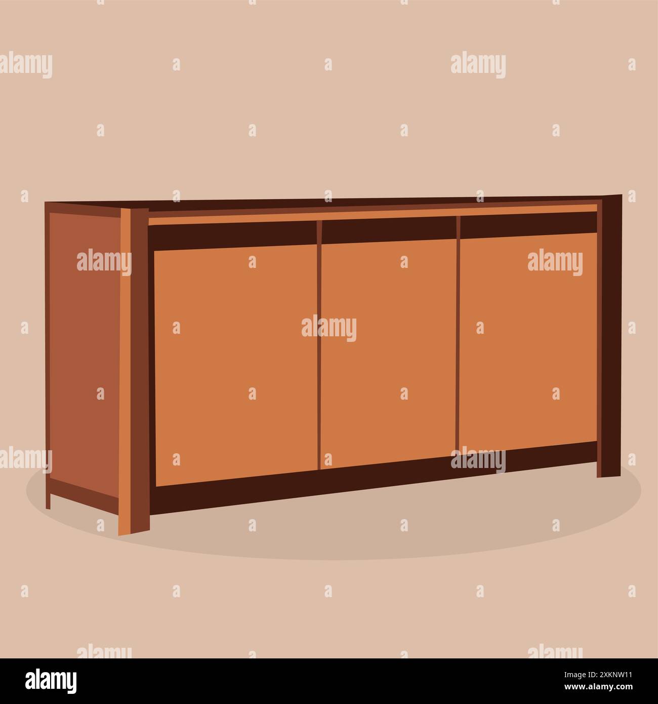 Vector illustration of wooden cabinet Stock Vector Image & Art - Alamy