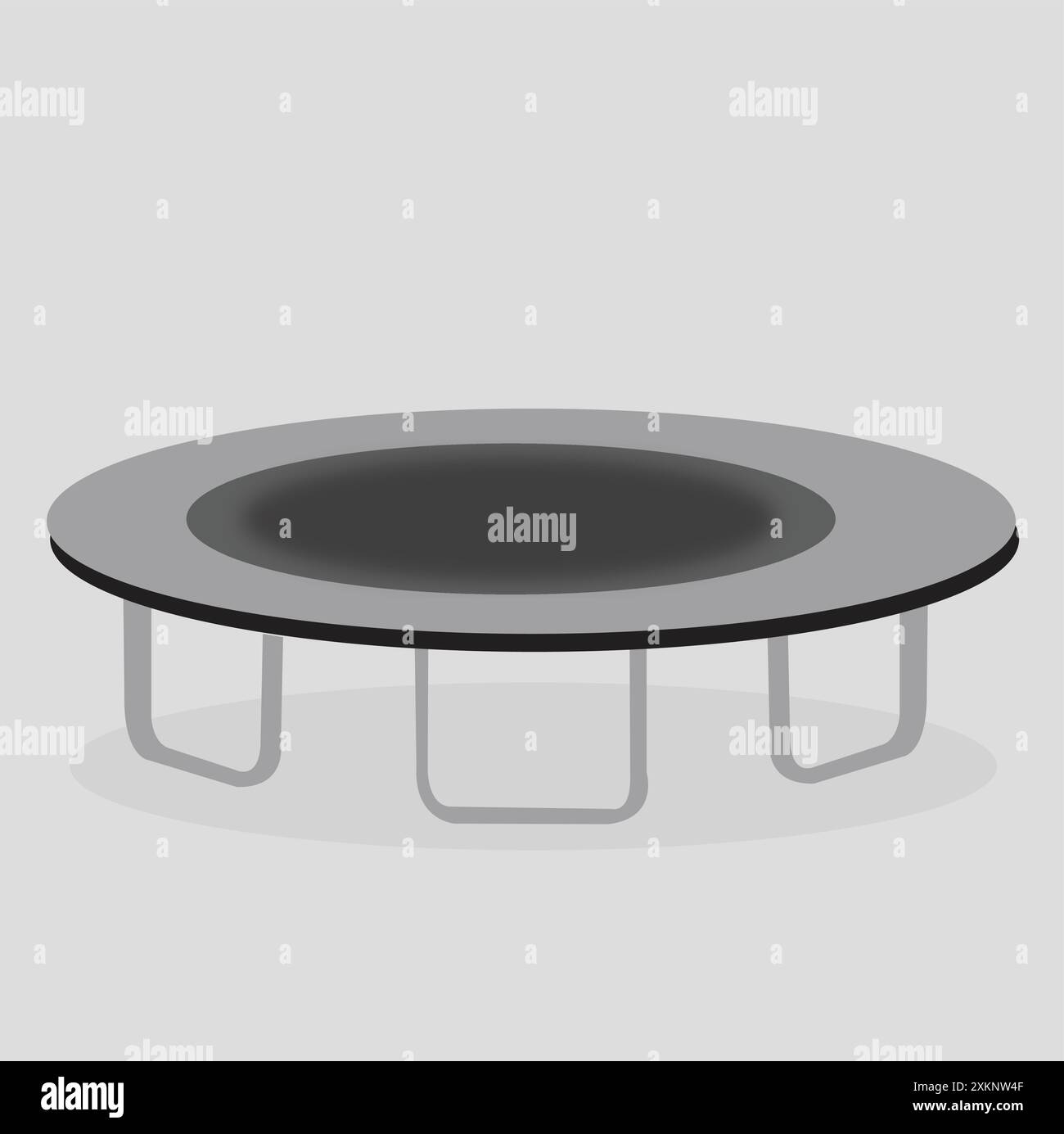 Vector illustration of grey circular jumping trampoline Stock Vector ...