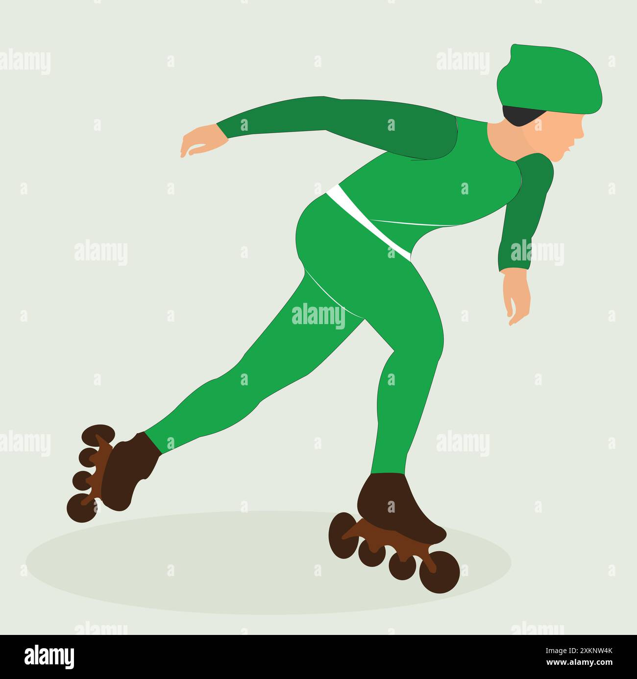 Vector illustration of skater boy wearing green dress Stock Vector ...