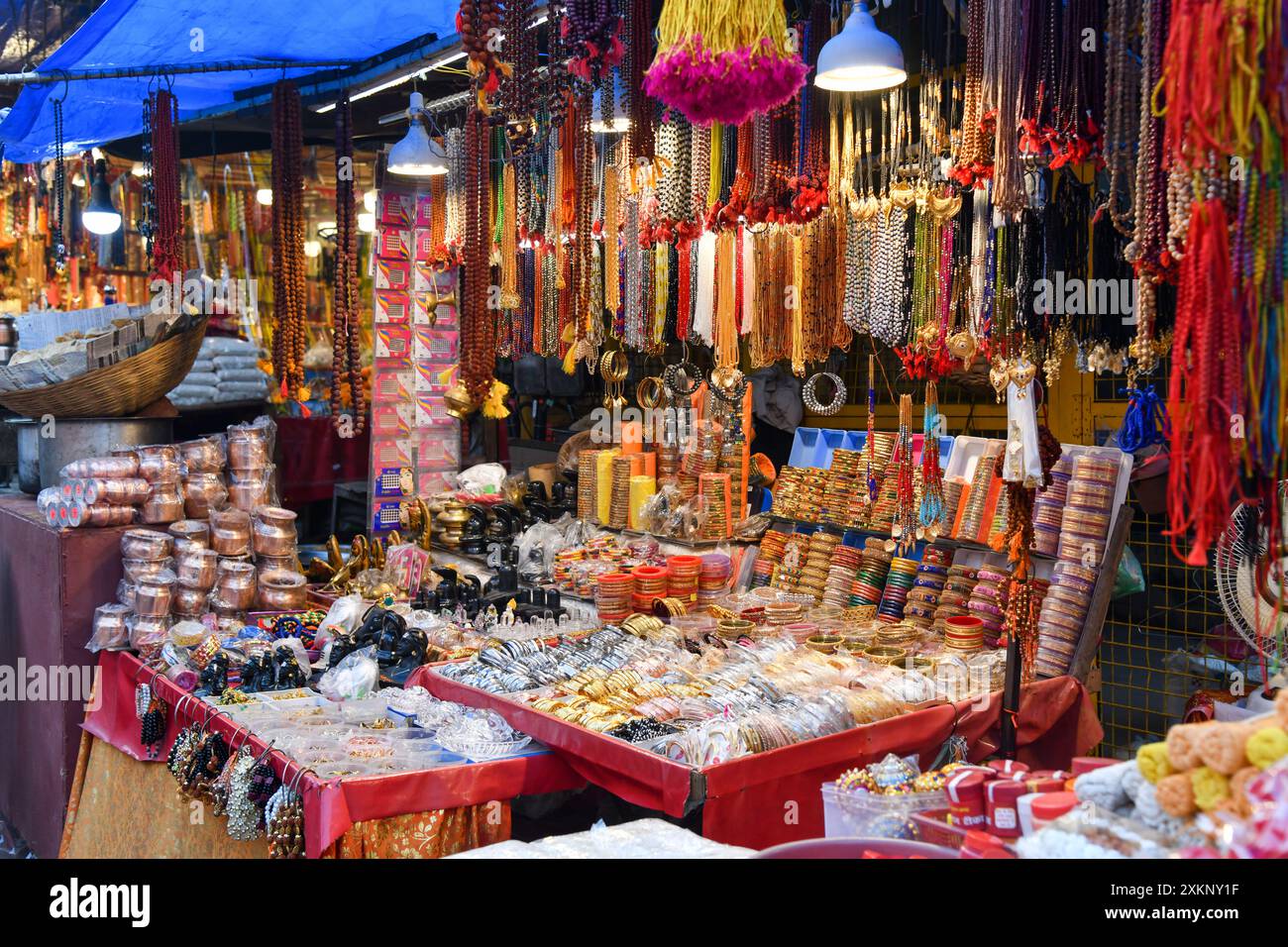 Local shops at Har Ki Pauri is a famous ghat on the banks of the Ganges ...