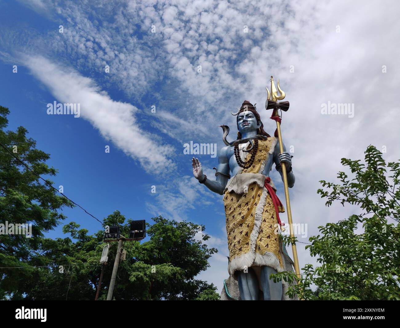 Lord Shiva statue on the banks of the sacred Ganges River in Haridwar ...