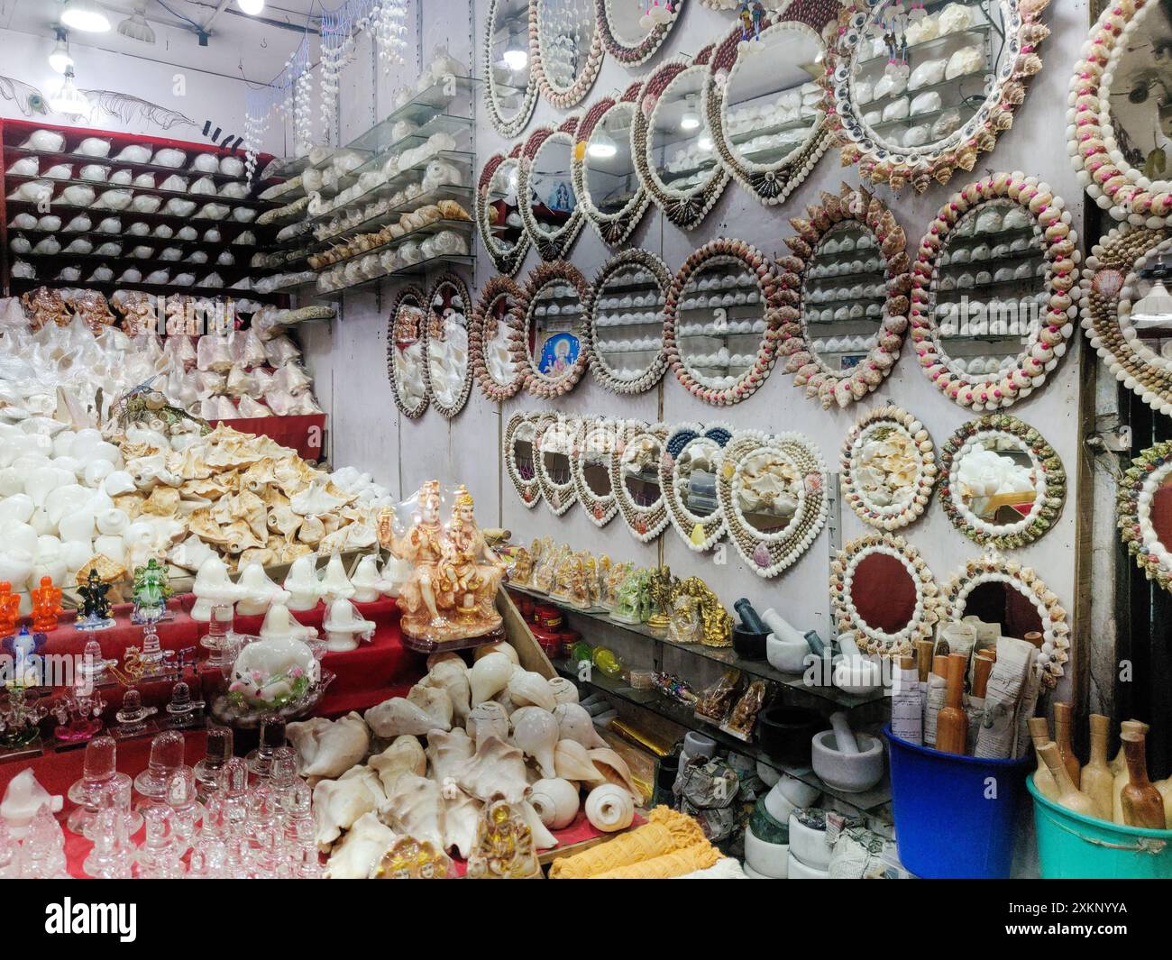 Local shops at Har Ki Pauri is a famous ghat on the banks of the Ganges ...