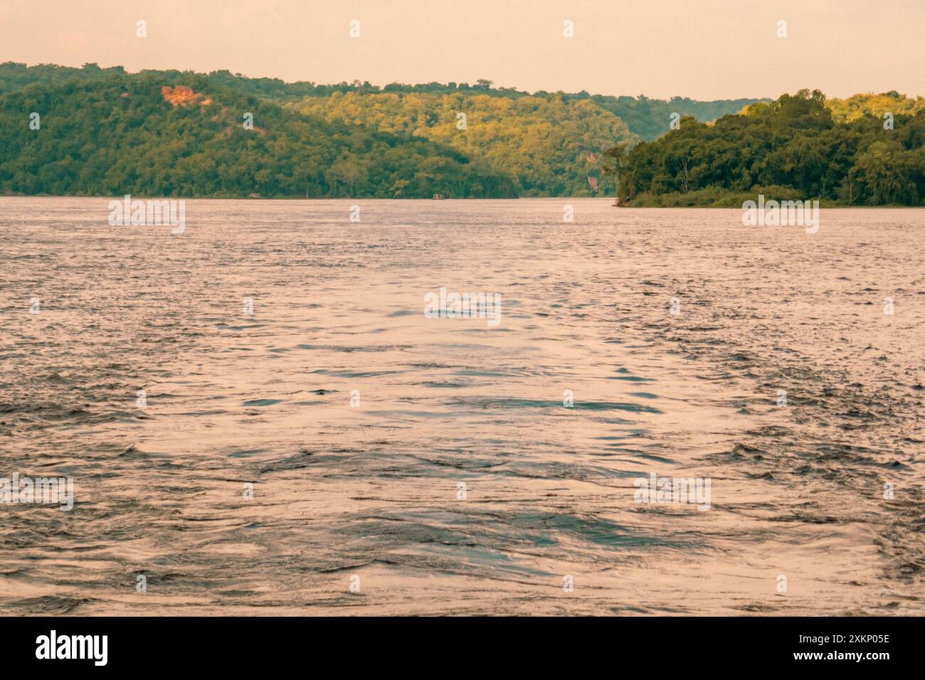 Scenic view of River Nile viewed from Murchison Falls National Park in ...