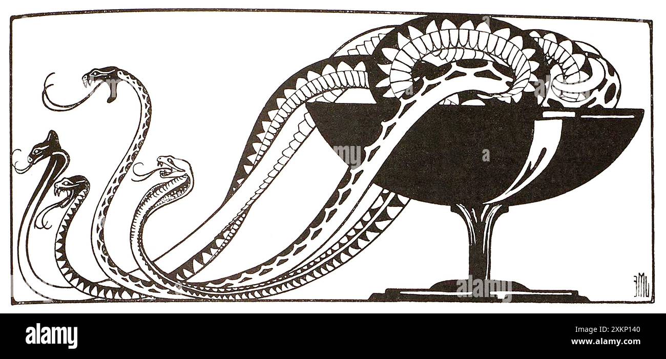 Ephraim Moses Lilien - Snakes in the Cup - 1922 Stock Photo - Alamy
