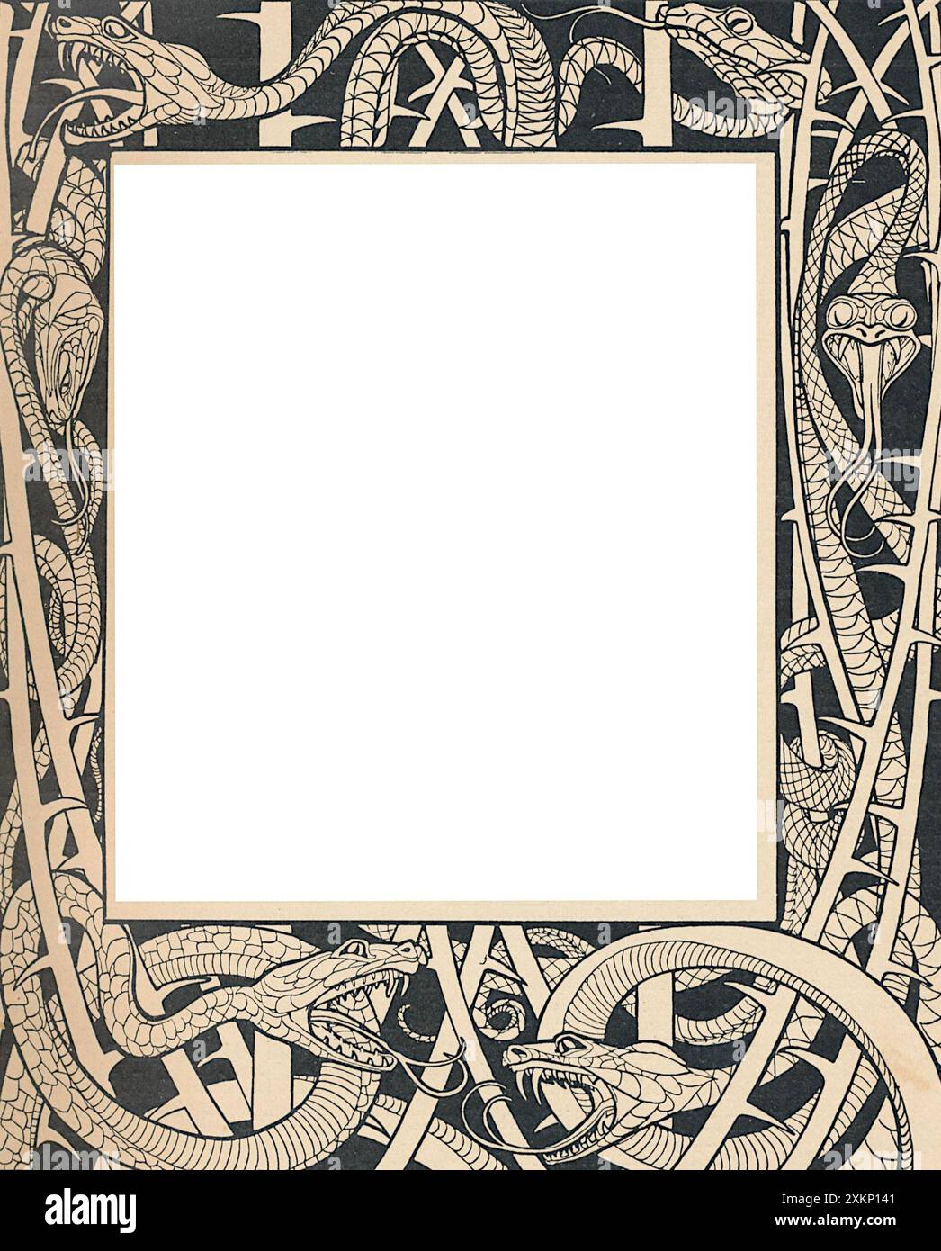 Ephraim Moses Lilien - Serpent Frame Stock Photo - Alamy