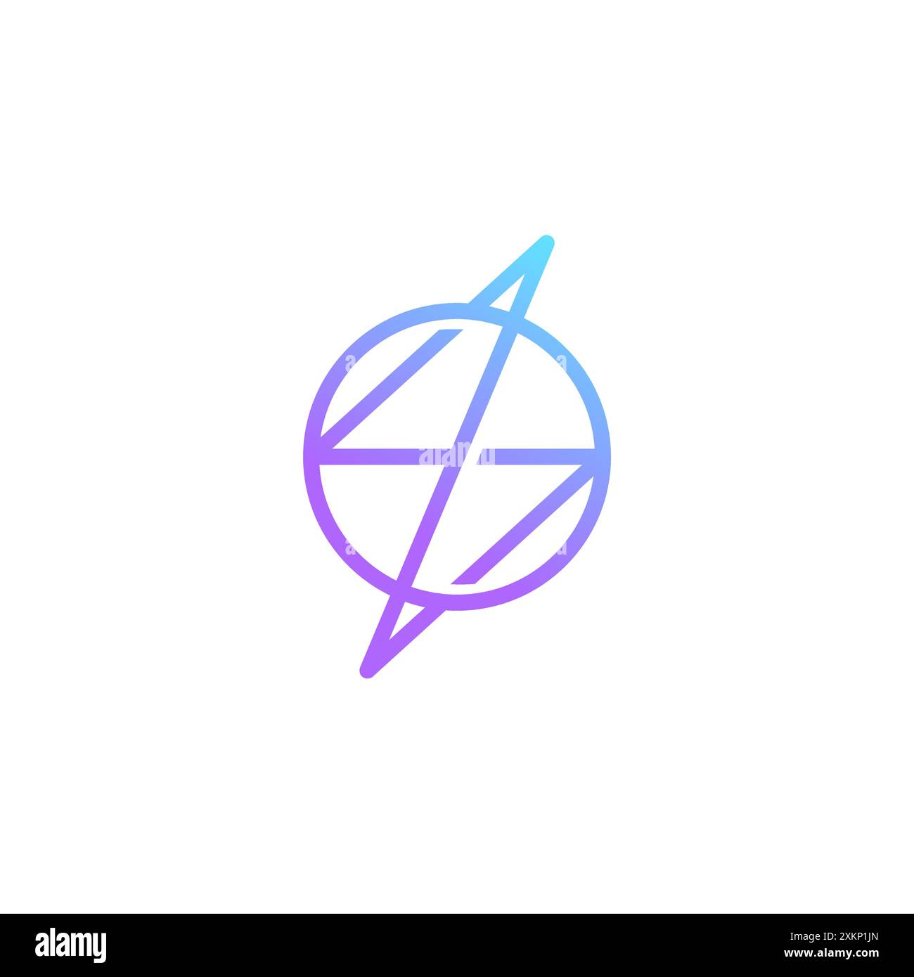 Thunder Line Logo vector Illustration. Thunder Icon Stock Vector Image ...