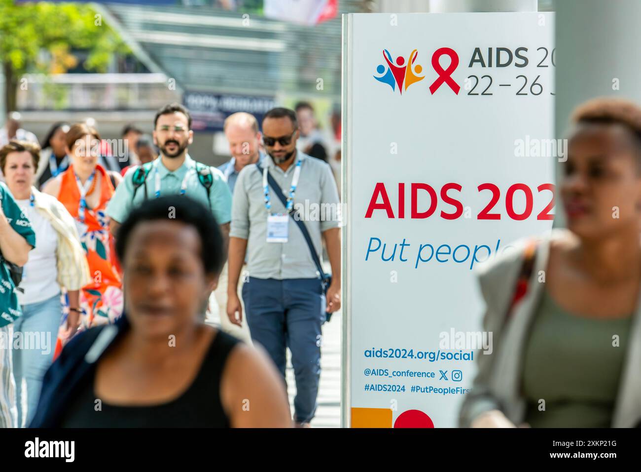 AIDS 2024, Internationale AIDS-Konferenz, Messezentrum, München, Juli ...