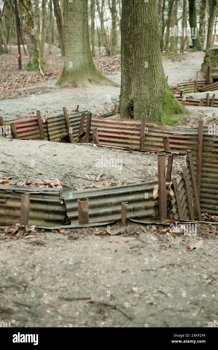 The preserved World War One allied trenches and dugouts at Sanctuary ...