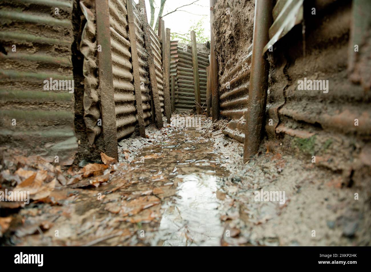 The preserved World War One allied trenches and dugouts at Sanctuary ...