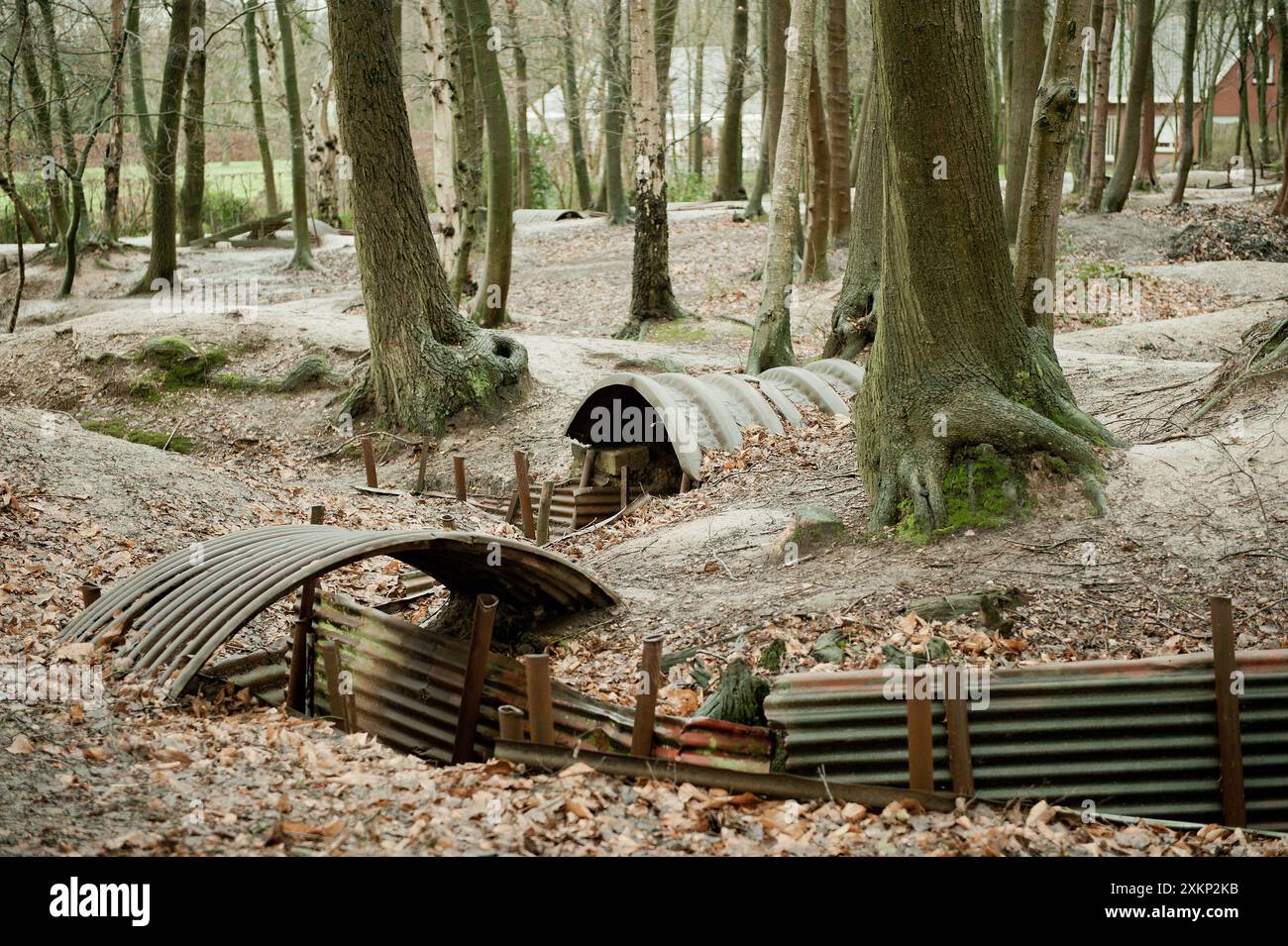 The preserved World War One allied trenches and dugouts at Sanctuary ...