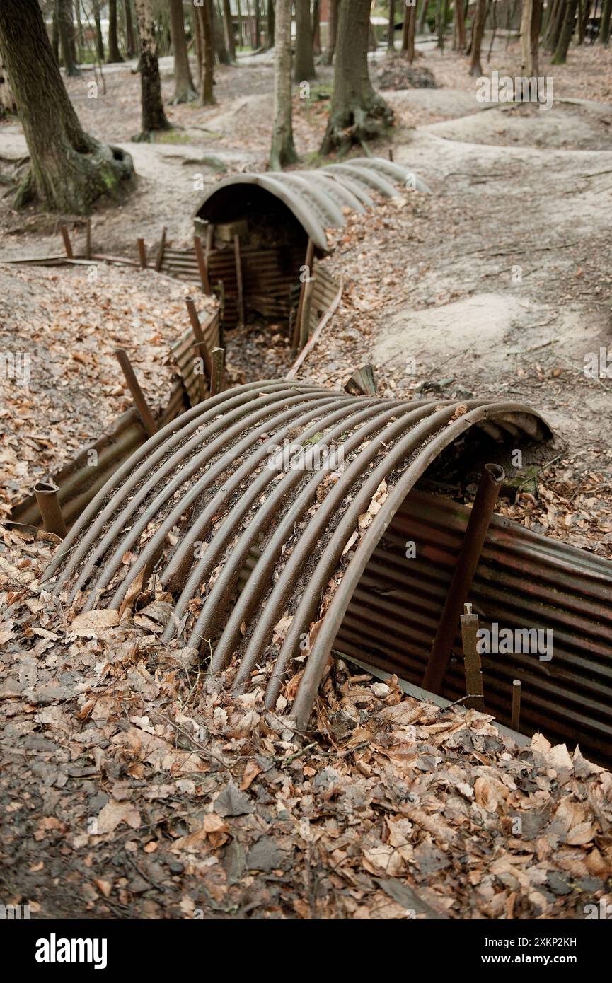 The preserved World War One allied trenches and dugouts at Sanctuary ...
