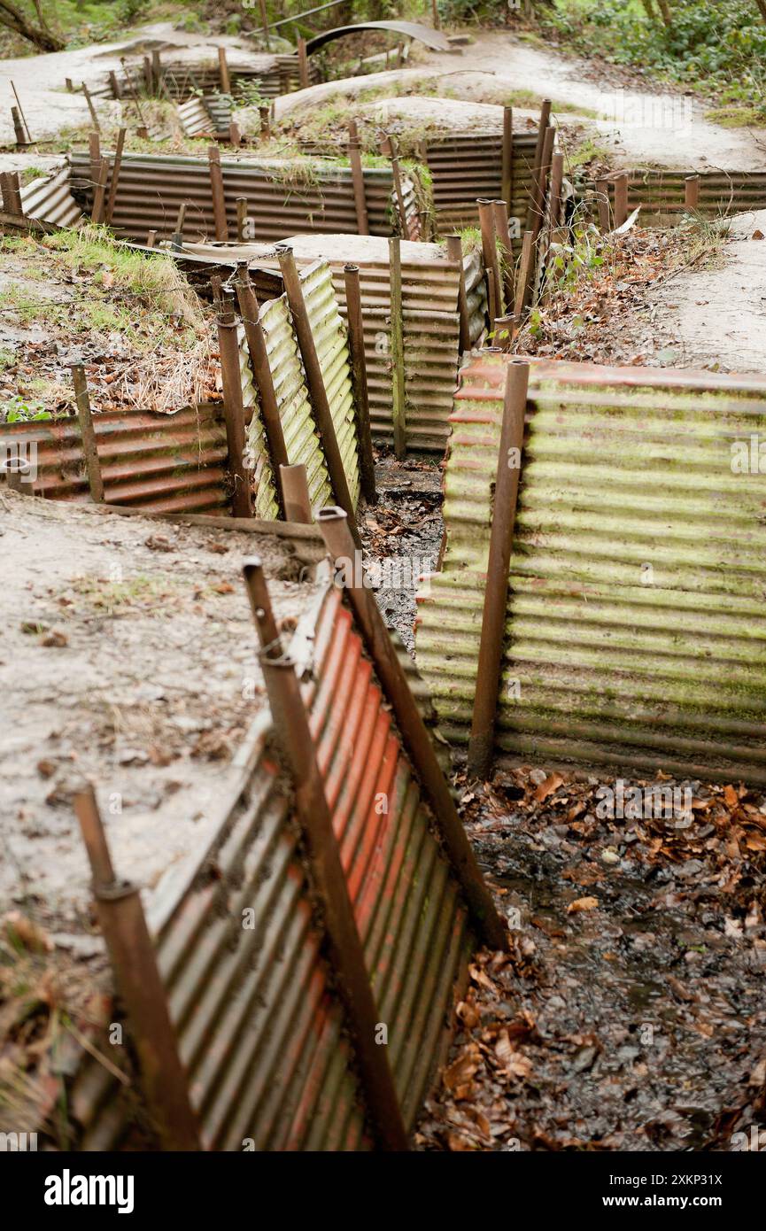 The preserved World War One allied trenches and dugouts at Sanctuary ...