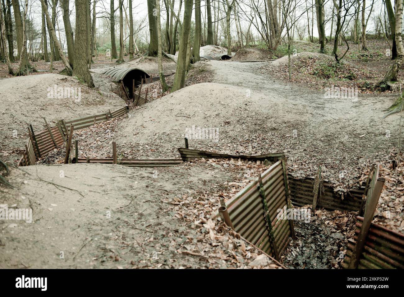 The preserved World War One allied trenches and dugouts at Sanctuary ...