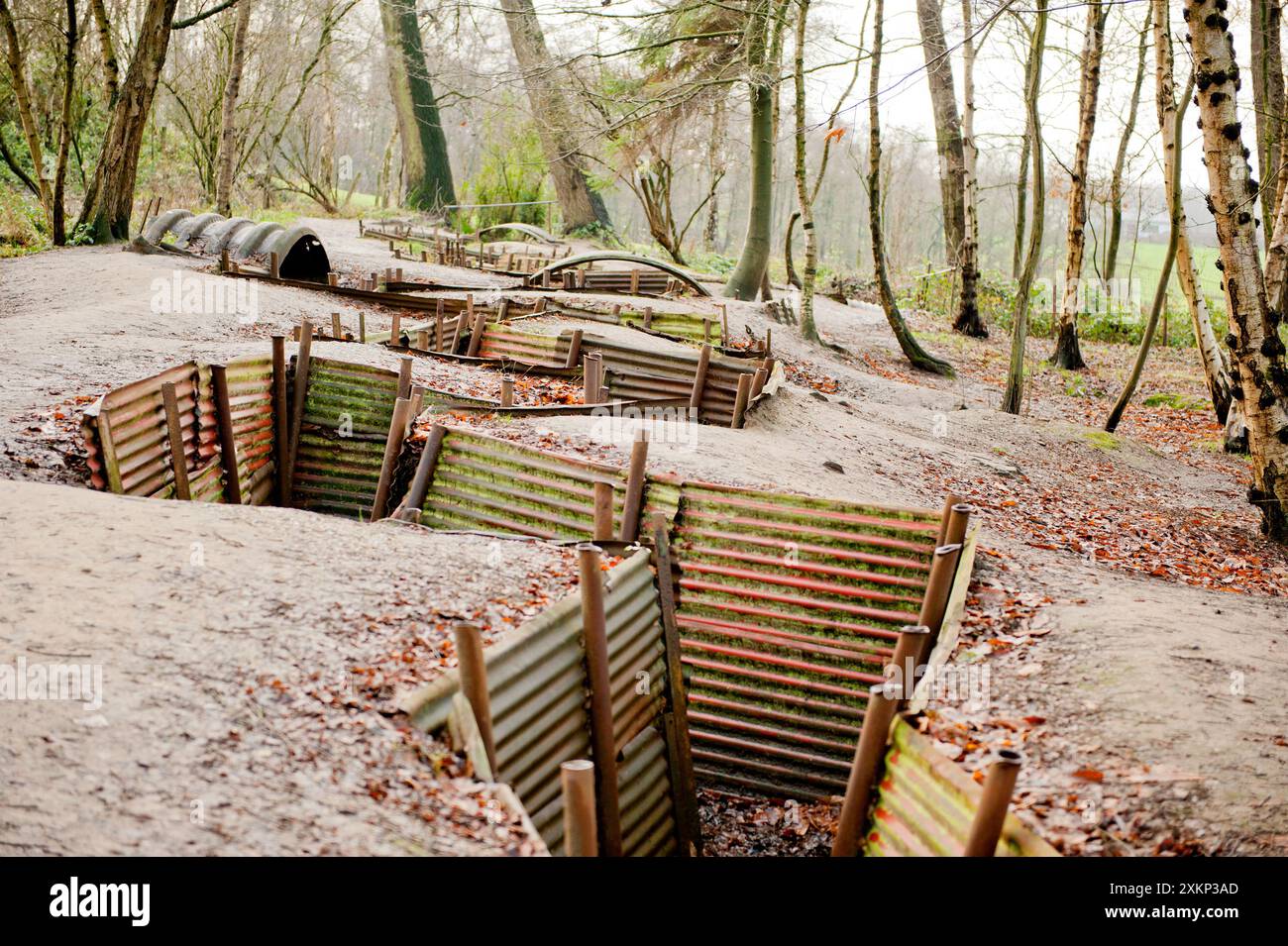 The preserved World War One allied trenches and dugouts at Sanctuary ...