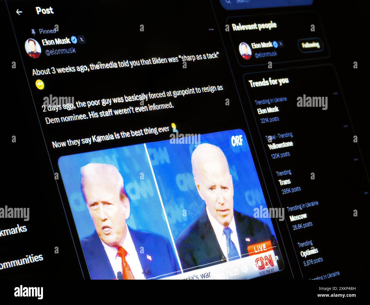 Elon musk and donald trump hi-res stock photography and images - Alamy