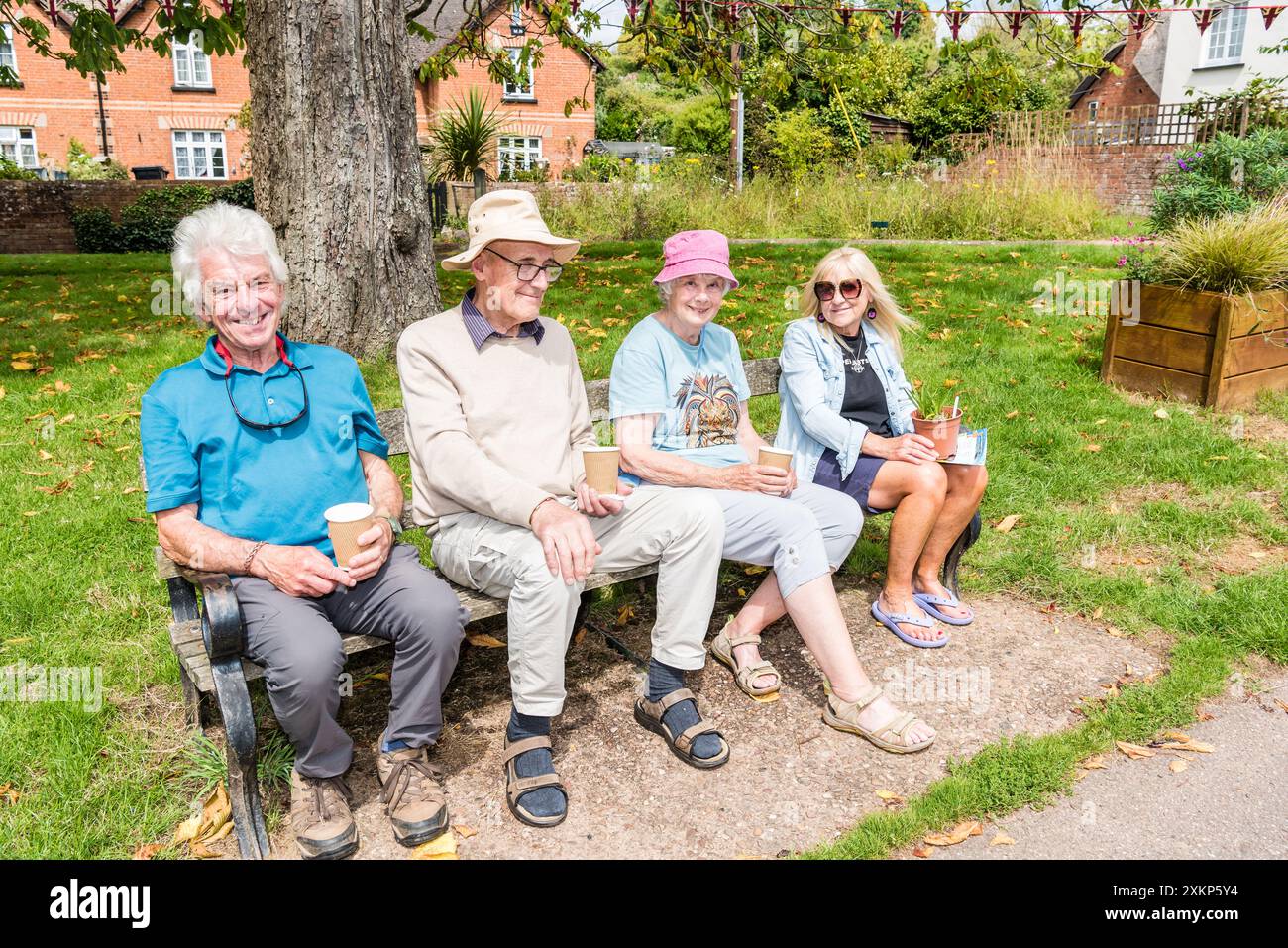Otterton Village Fete. Enjoying the Sun Stock Photo - Alamy