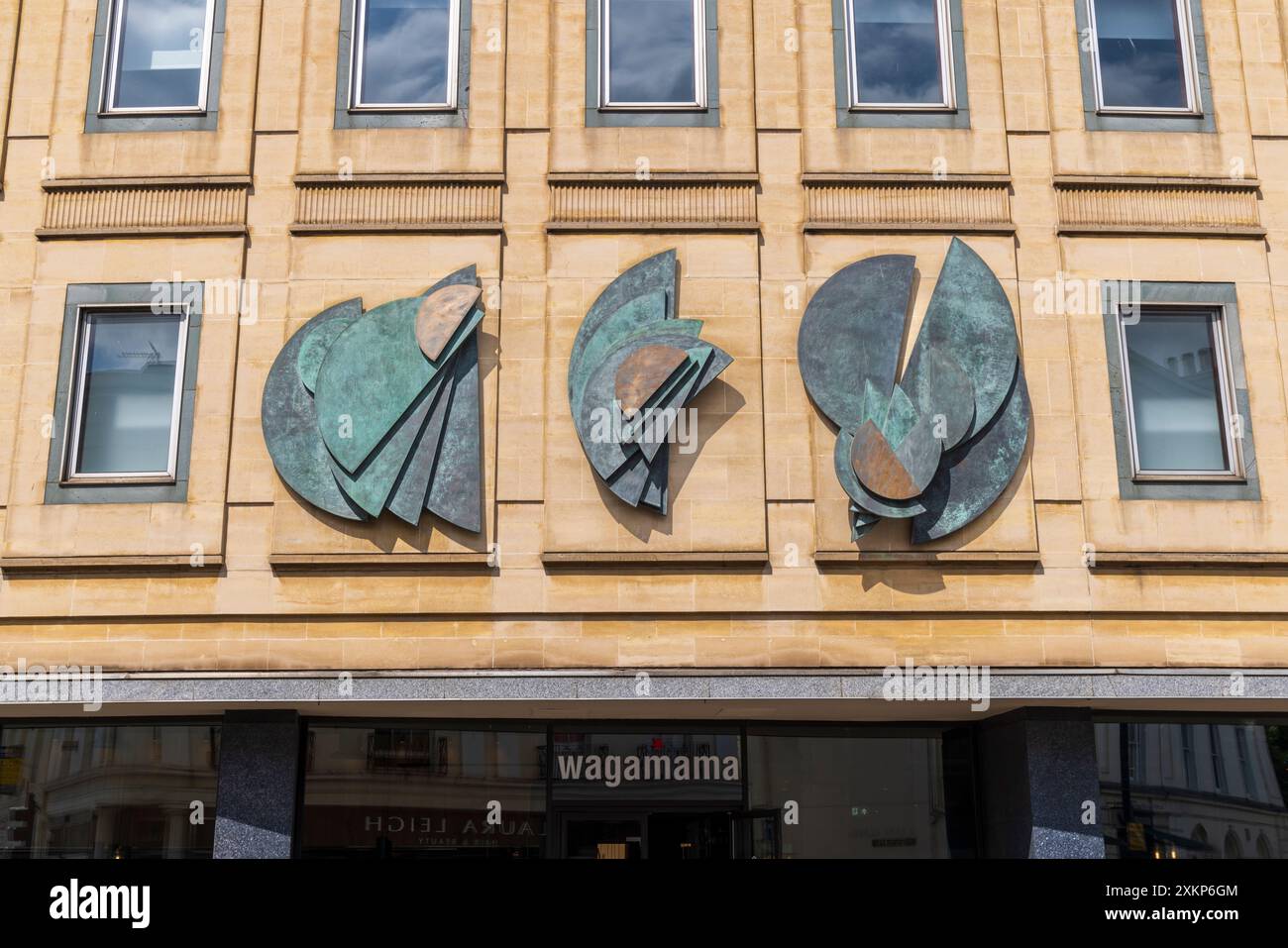 The Barbara Hepworth sculpture "Theme and Variations" above the old ...