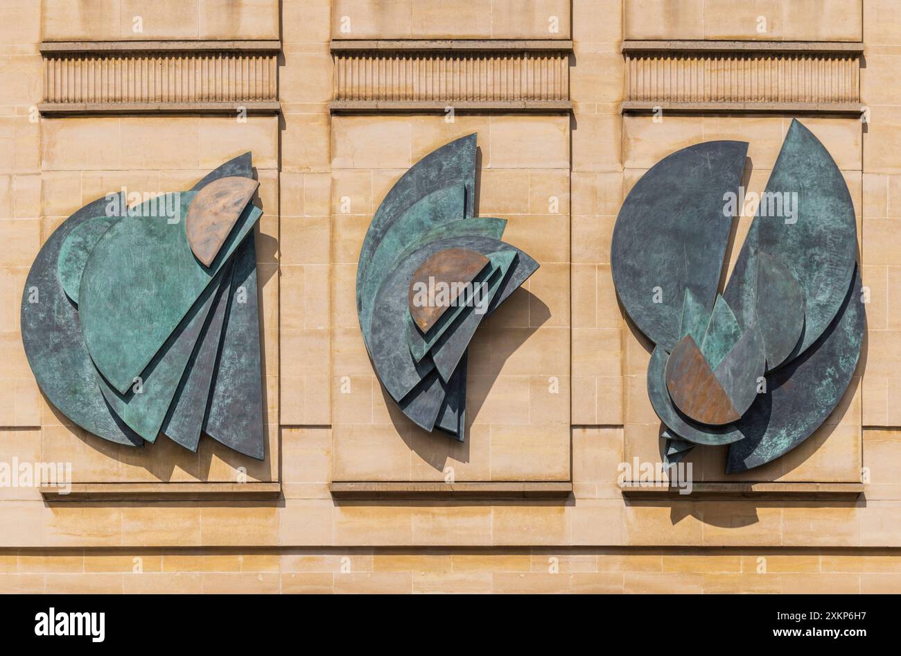 The Barbara Hepworth sculpture "Theme and Variations" above the old ...