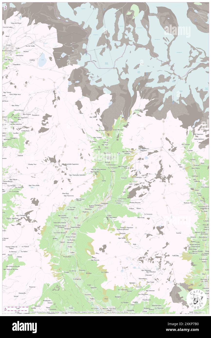 Valley of ayas Cut Out Stock Images & Pictures - Alamy